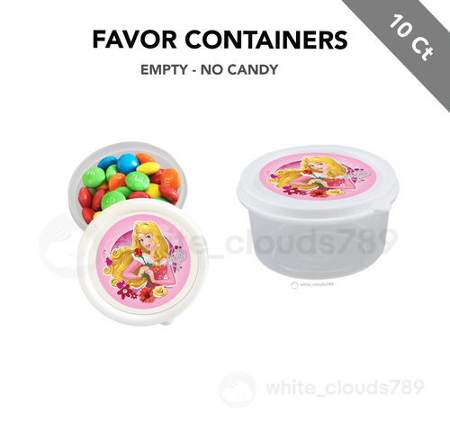 10 Aurora Sleeping Beauty Girl Party Favor Candy Container 2.3oz ...