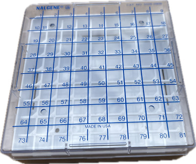 Nalgene Polycarbonate 9x9 tube array, Storage Boxes, CryoBoxes, Pack of ...
