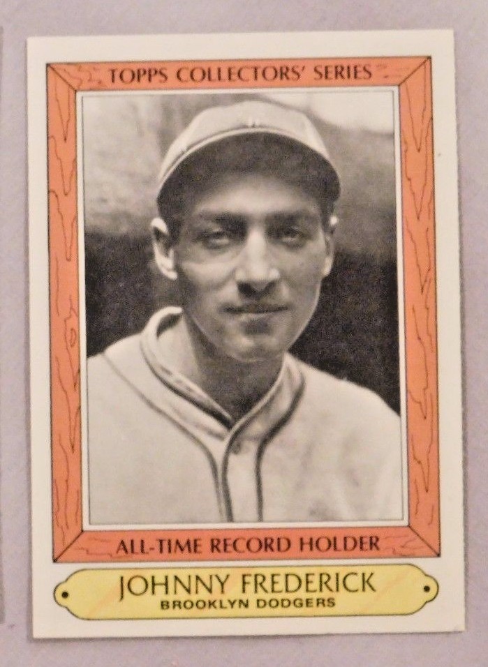 1985 Topps All Time Record Holder Johnny Frederick Dodgers Baseball ...
