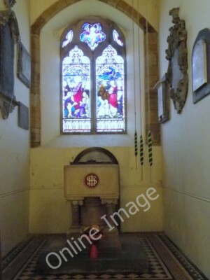 Photo 6x4 Font, St Radegund's Church Scruton The font (the receptacle ...