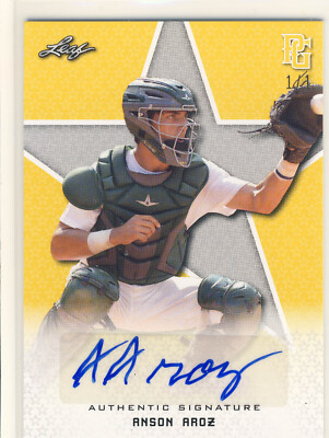 ANSON AROZ 2020 Leaf Perfect Game PG Blank Back AUTO /1 OREGON 1/1 | eBay