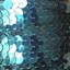 Deep Turquoise Metallic Sequin Trim 10mm flat strung by the yard. Made ...