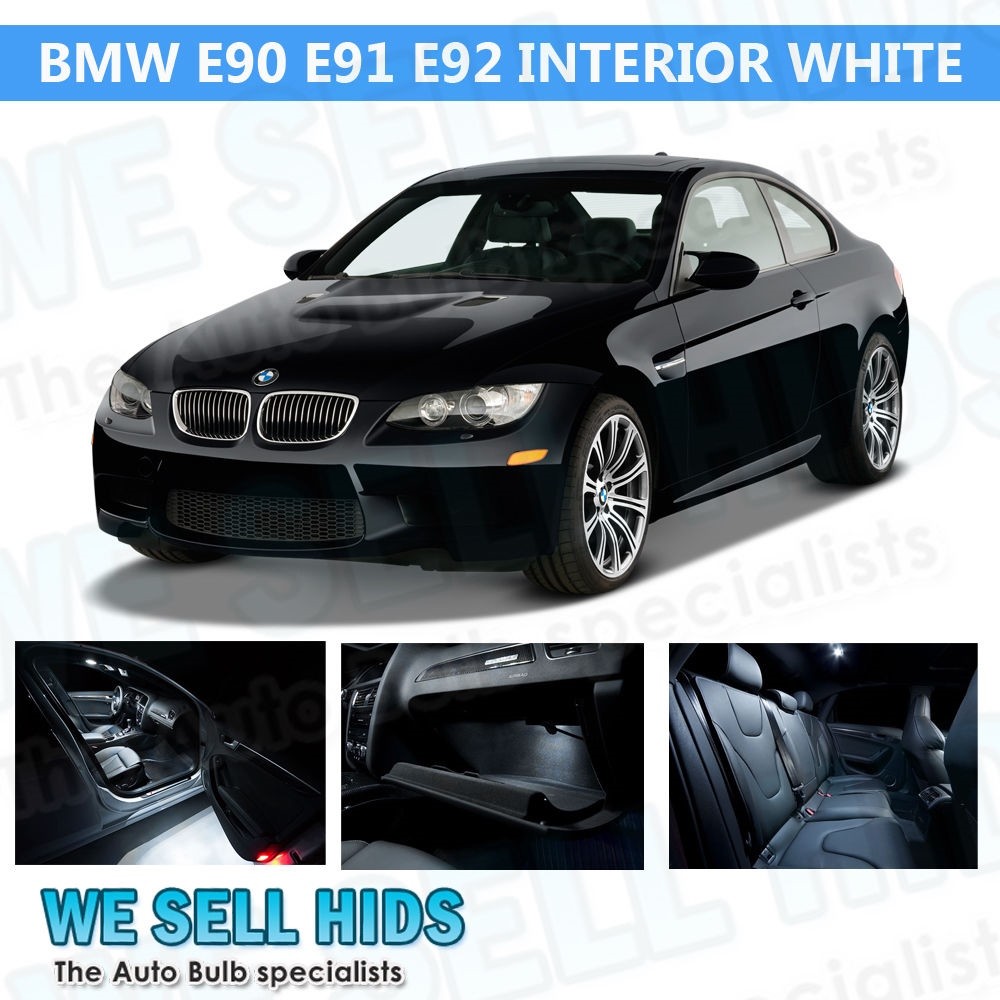 14x BMW E90 E91 E92 INTERIOR CANBUS CEILING DOME LED SMD LIGHT BULB KIT ...