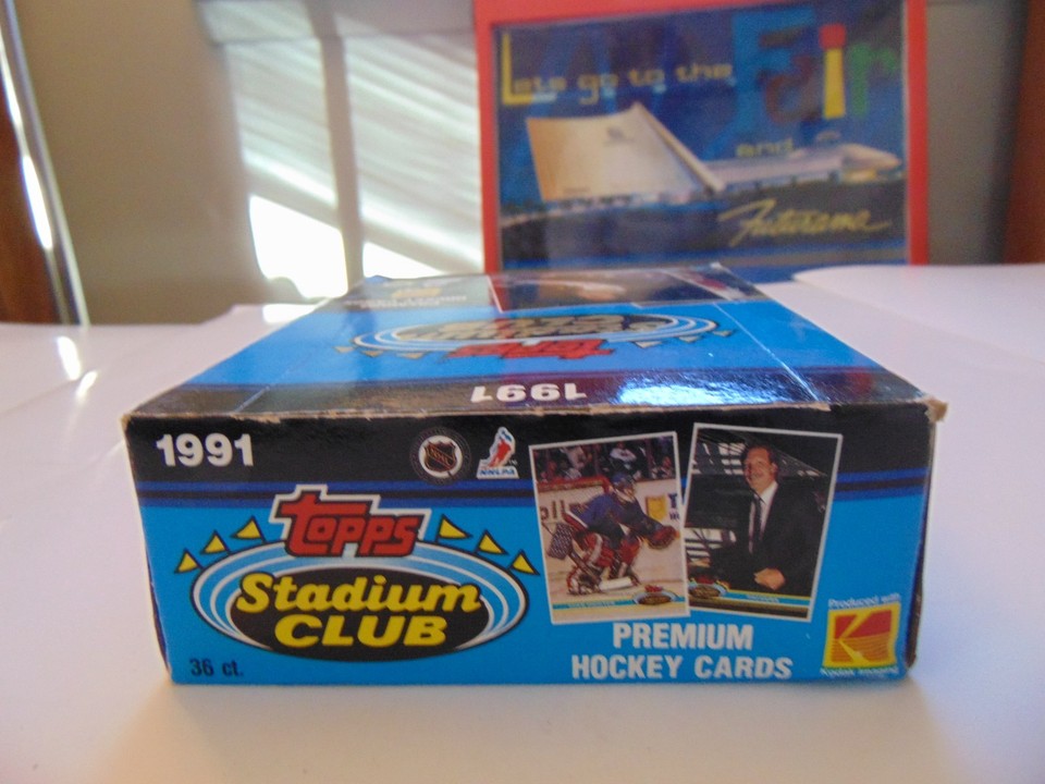 1991 Topps Stadium Club Premium NHL Hockey Factory Wax Box FREE ...