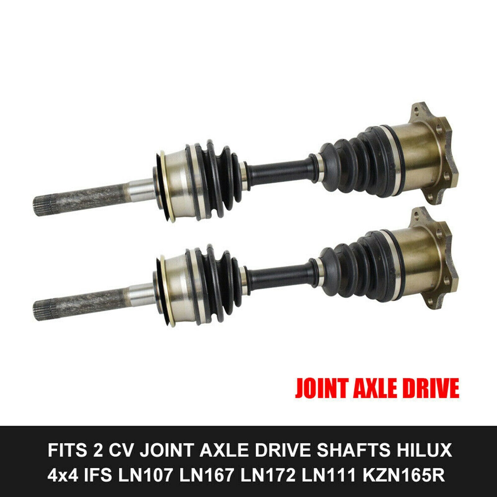 2 CV Joint Drive Shafts Fit For Hilux 4x4 IFS LN107 LN167 LN172 LN111 ...