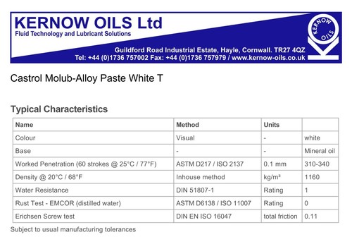 Castrol Molub-Alloy Paste White T Optimol Paste White T 100g | eBay UK
