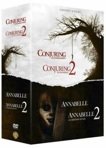 WARREN COFFRET DVD 4 FILMS CONJURING 1 & 2 + ANNABELLE 1 & 2 - neuf ...