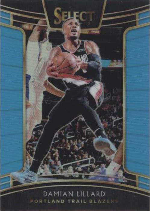 2018-19 Panini Select - Concourse Damian Lillard #43 Light Blue Prizm ...