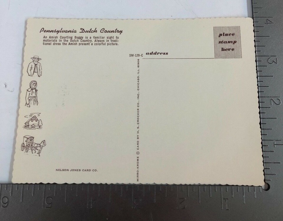 Vintage Postcard Pennsylvania Dutch Country Amish Traditional Courting ...