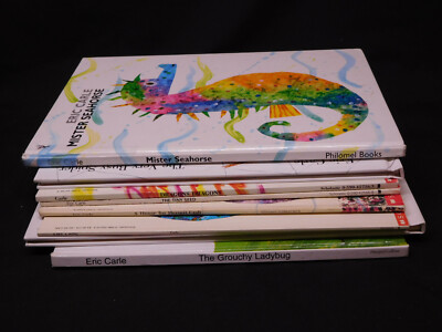 Eric Carle 8 book lot Dragons Crab Seed Ladybug Seahorse Spider ...