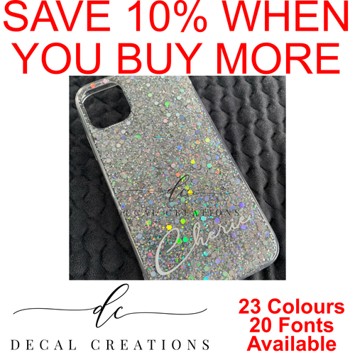 Personalised Name Vinyl Decal Phone Case Galaxy Iphone Gift Custom ...