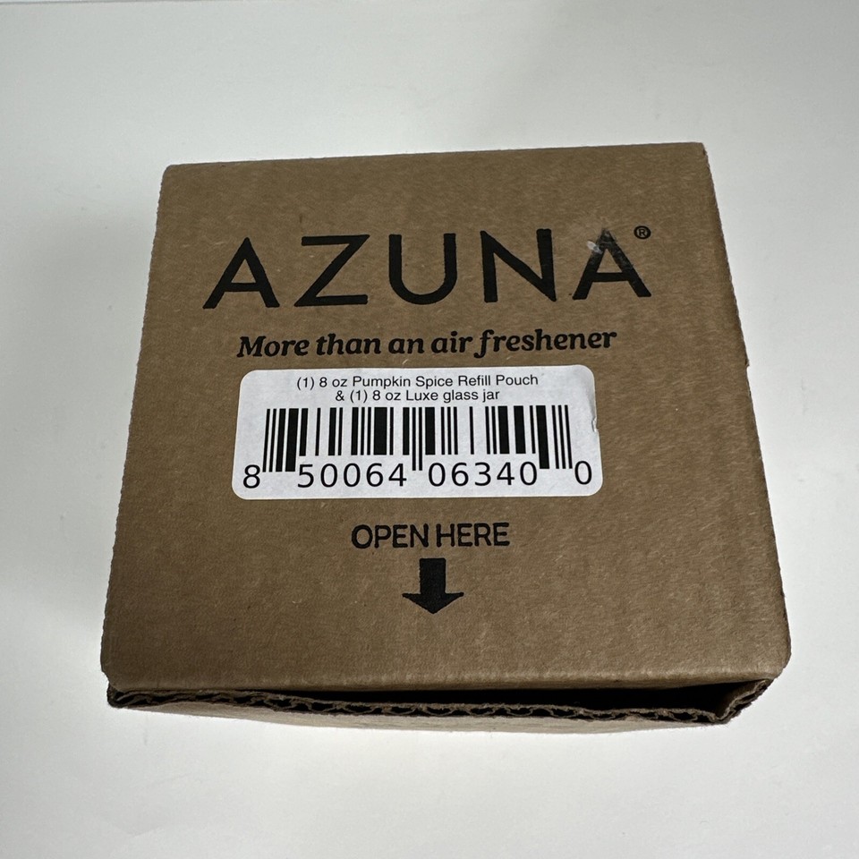 Azuna Air Freshener & Odor Eliminator Kit Jar and Gel 8oz Pumpkin Spice ...