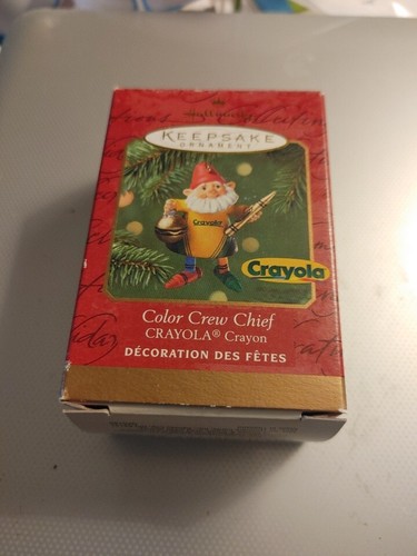 Hallmark Keepsake Color Crew Chief 2001 Crayola Elf Ornament #52 | eBay