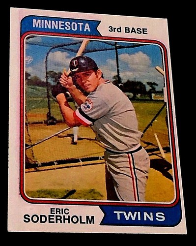 ERIC SODERHOLM 1974 Topps Baseball ERROR Red INK Streaked Card #503 ...
