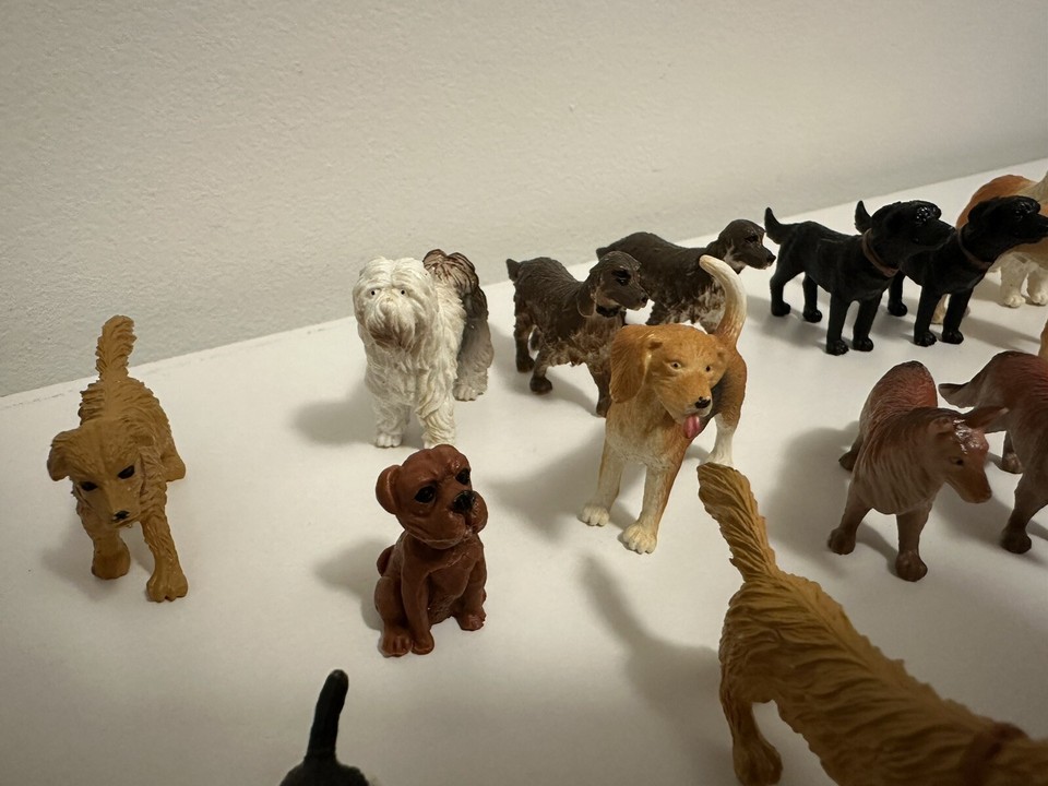 Huge Lot Of Small Mini PVC Dog Puppy figures Figurines Realistic ...