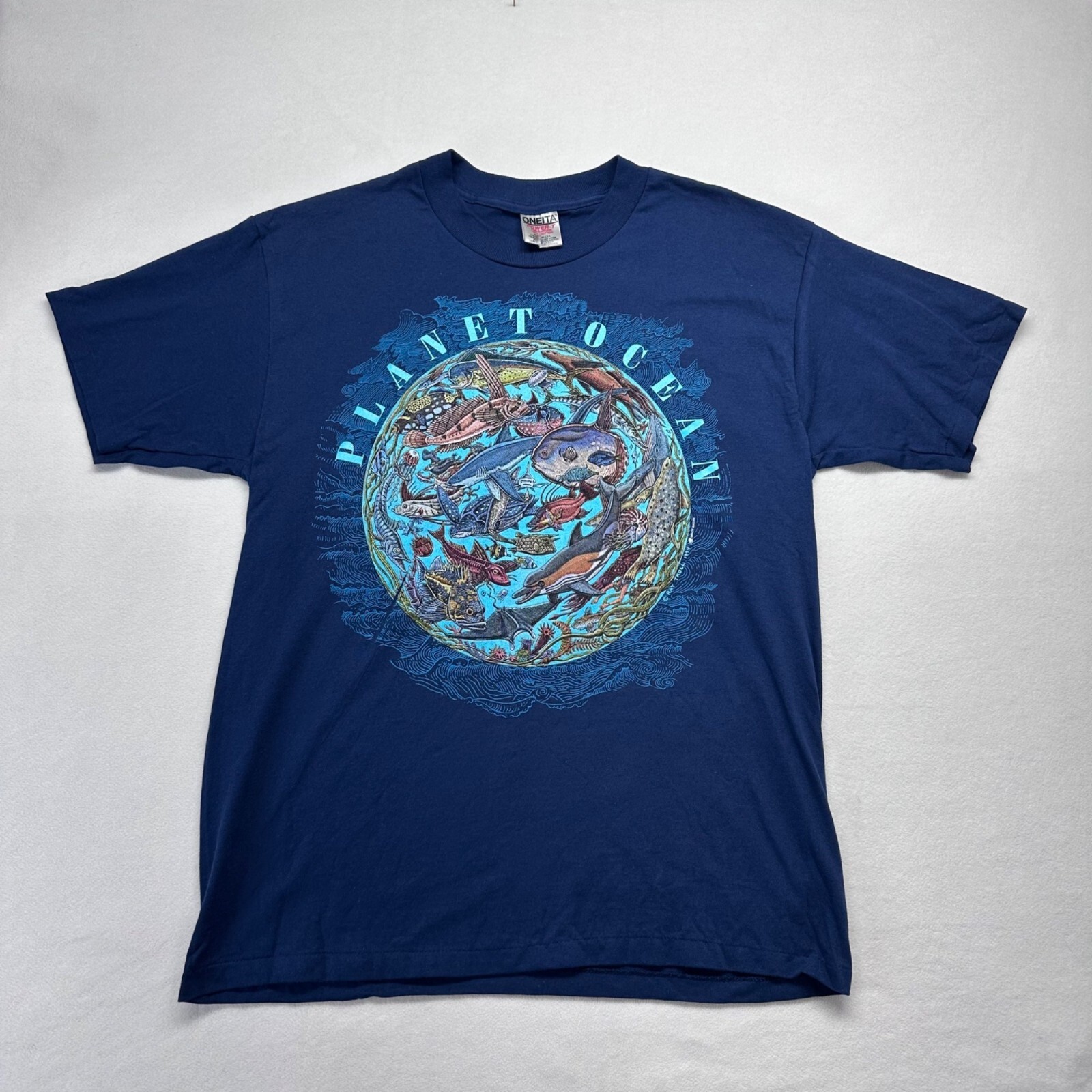 Vintage Ray Troll Planet Ocean 1994 Art Single Stitch… - Gem