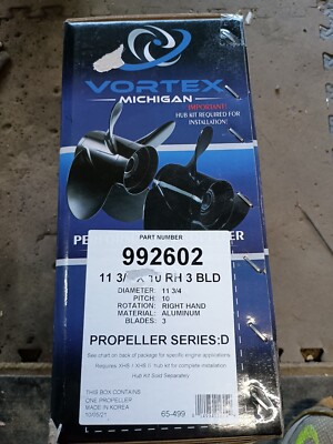 Michigan Match Vortex Aluminum Propeller 11 3/4 x 10 992602 | eBay