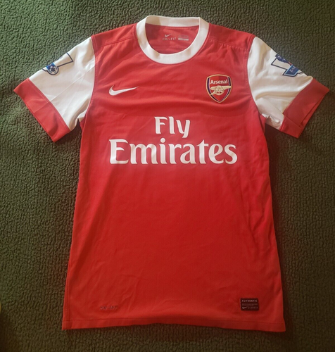 Arsenal Shirt Mens Red White Cesc Fabregas 4 Nike Dri-Fit Home Soccer ...