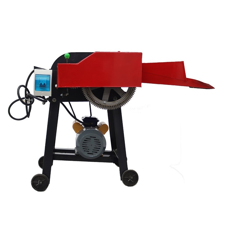 220V Electric Hay Cutter Pulverizer Corn Stalk Straw Shredder Feed ...