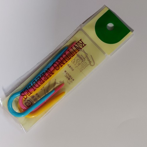 3 x Acrylic U / hook Shape Cable Needles 9cm long - sizes 3mm, 4mm ...