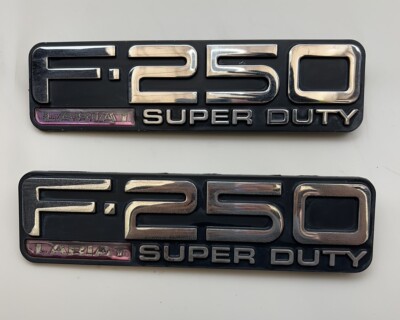 99-04 FORD F-250 LARIAT SUPER DUTY SIDE FENDER EMBLEMS LOGO BADGE SET ...