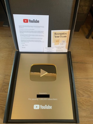 AUTHENTIC YouTube Gold Play Button - Real YouTube Play Button Award | eBay