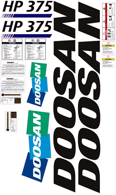 FITS Doosan HP375 CFM Decal kit air compressor replacement decal 3M ...