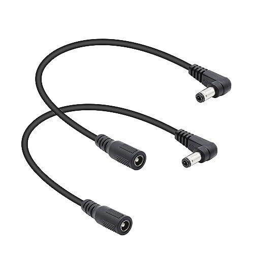 1Ft Right Angle DC5.5 x 2.5mm Male to Female Patch Cables 12V DC ...