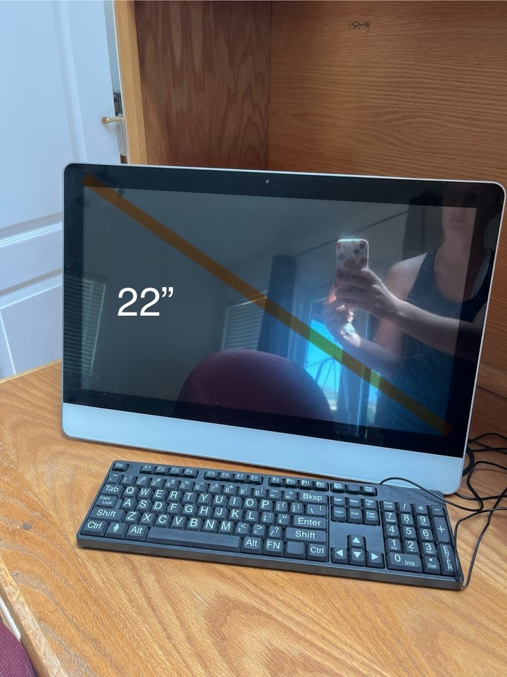 Telekin Silver touchscreen 22" Computer for seniors w/Keyboard, Mouse ...