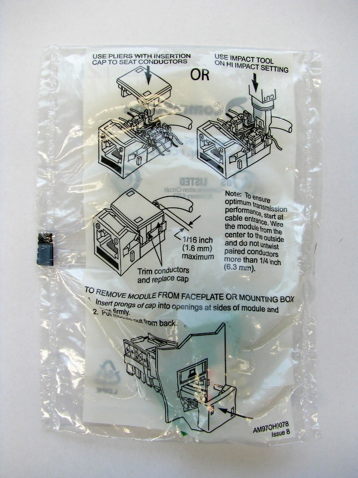 CommScope UNJ600-GN Cat6 Modular Jack - Green for sale online | eBay