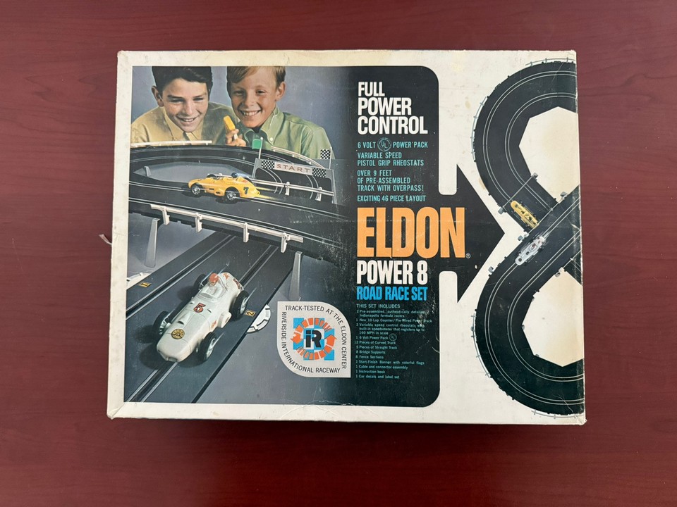 Vintage 1960s Eldon 1/32 Power 8 Road Race Set Slot Car Tracks | eBay