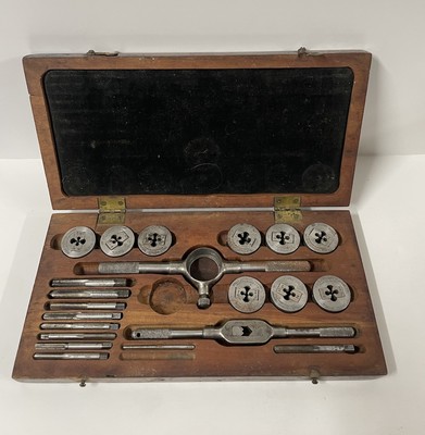 GREENFIELD TAP AND DIE LITTLE GIANT THREAD CUTTING TOOL SET 9 SIZES No ...