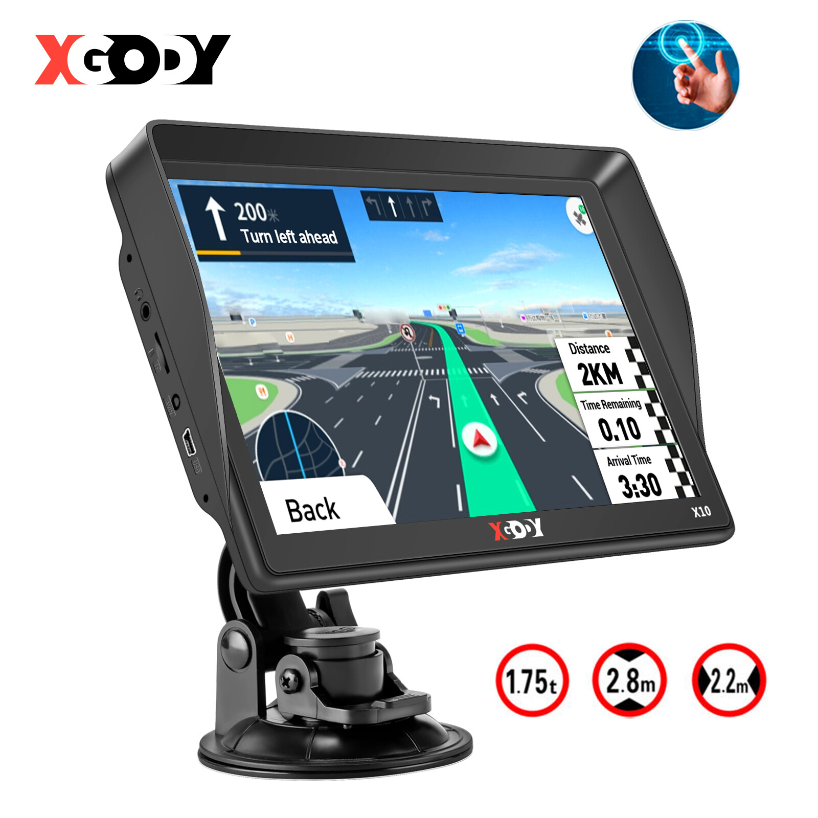 XGODY 9'' Truck HG LGV Lorry Sat Nav | Grelly UK