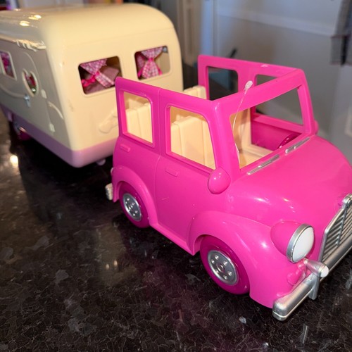 41pc Li'l Woodzeez Camper Playset Happy Camper Pink RV Car & Figures ...