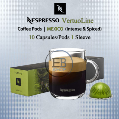 NESPRESSO Coffee Pods Vertuo Line 10 Capsules 1 Sleeve MEXICO (Intense ...