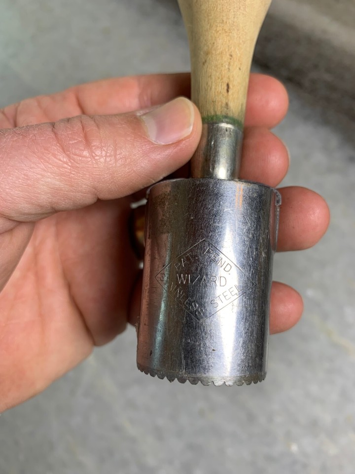 Antique Vintage Wood Woode Green Handle WIZARD Apple Corer Kitchen Hand ...