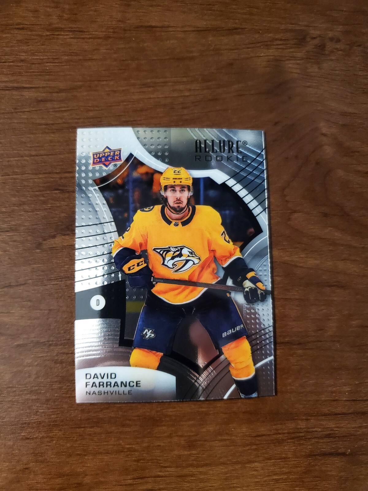 David Farrance - 2021-22 Upper Deck Allure - #136 - RC- Nashville ...