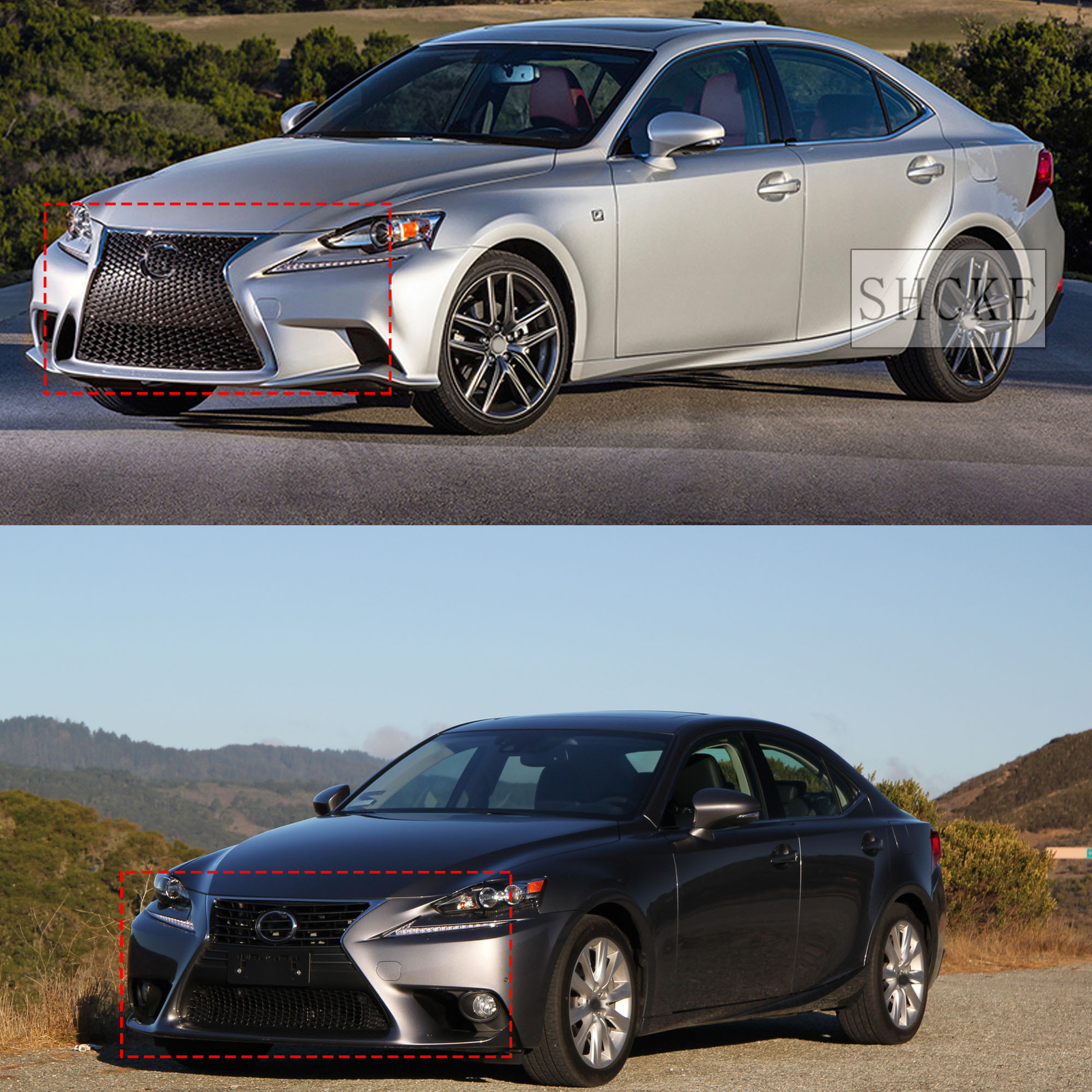 For 2006-2013 Lexus IS IS250 IS350 14+ F-Sport front bumper 2IS to 3IS ...