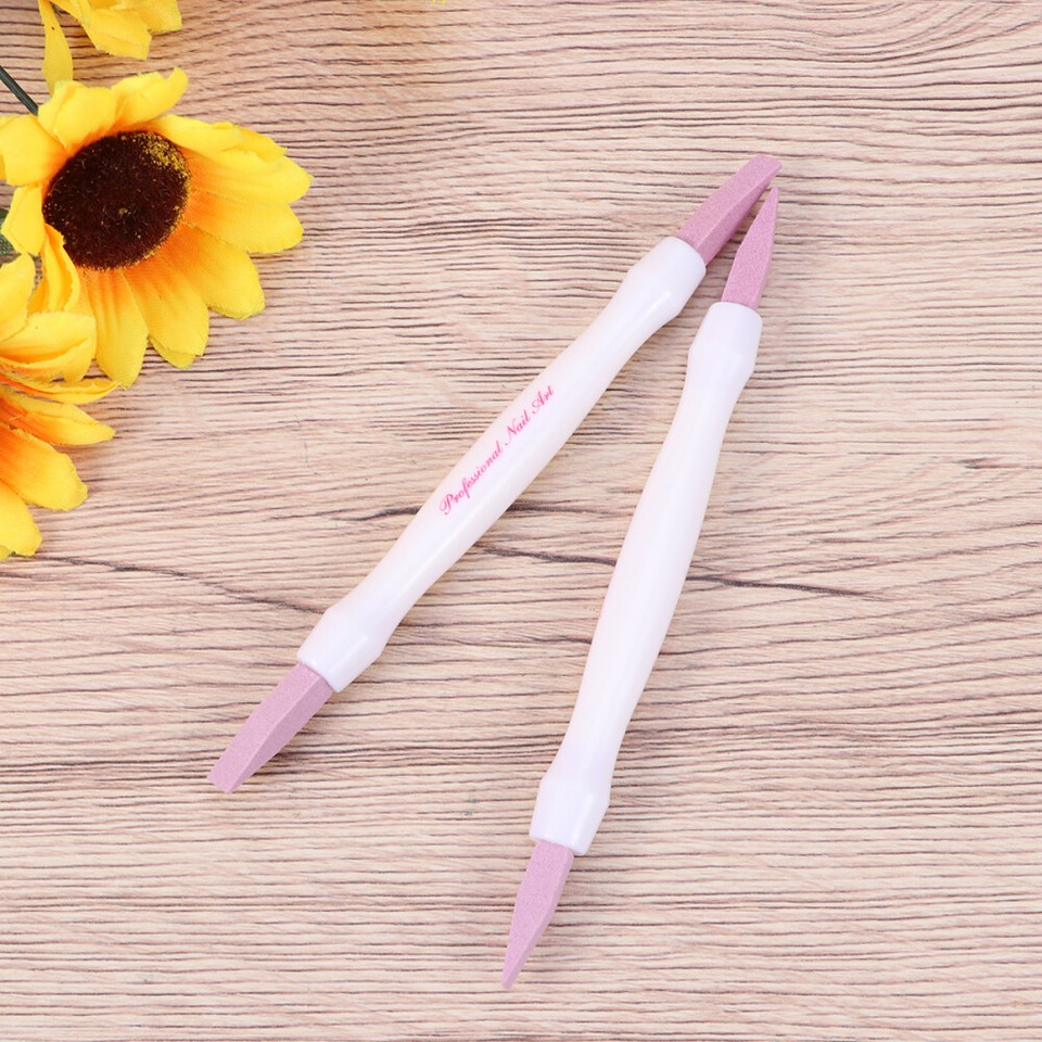 2PCS stone nail files for natural nails Nail Polishing Sticks Stone ...