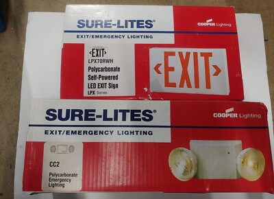 Cooper Lighting Sure-Lites CC2 Exit/Emergency Lighting lot. Z | eBay