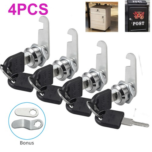 4 Set Universal Tool Box Locks Chest Key Storage Truck Safe Cylinder ...