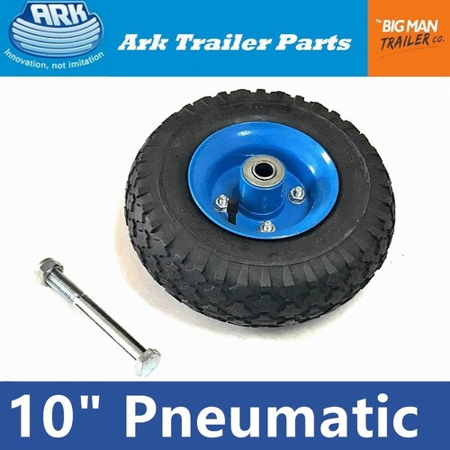 ARK 10" Trailer Rubber Pneumatic Spare Jockey wheel steel rim with the ...