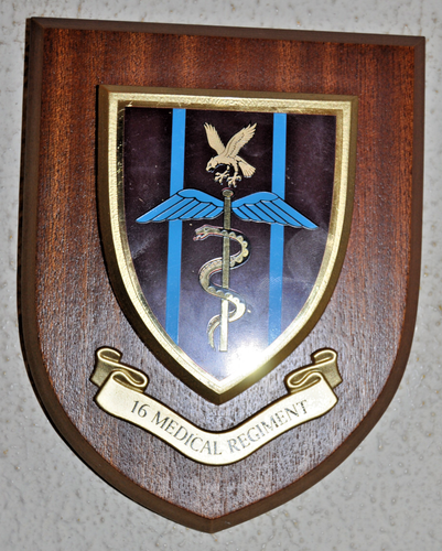 16 Medical Regiment Royal Army Medical Corps regimental mess plaque ...