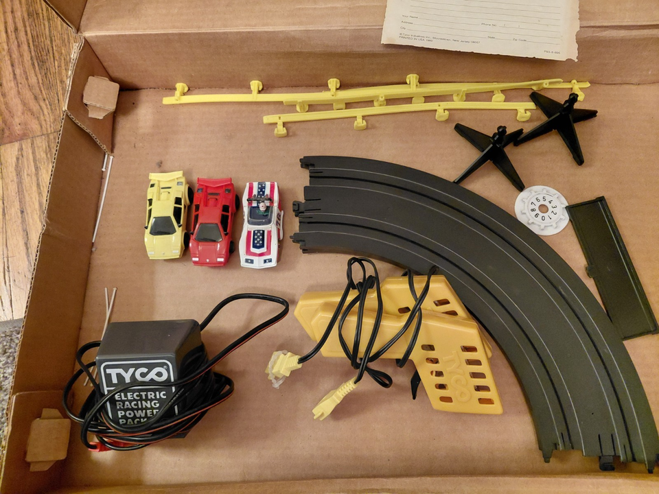 TYCO Race track Lamborghini Challenge Cars Track Box Remote Ac Power | eBay