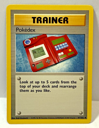 Pokemon Cards: Base Set 1st Edition Uncommon: Pokedex 87/102 | eBay