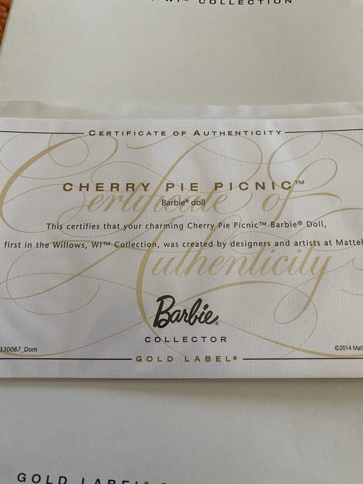 Barbie Cherry Pie Picnic Willows WI Collector Set Fashion Doll | eBay