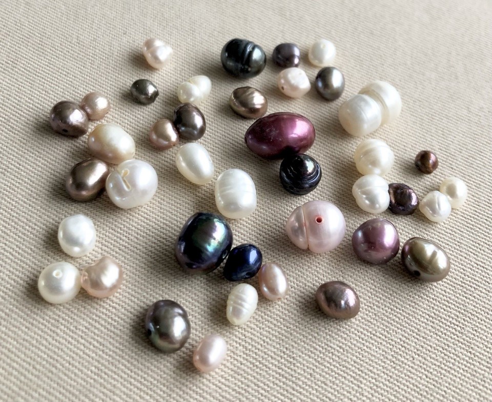 Freshwater Pearls, Mixed Colours, Shapes, Sizes 4-13mm, Beautiful ...