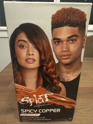 Splat Spicy Copper Semi Permanent Hair Dye Kit with Bleach, 1 ...