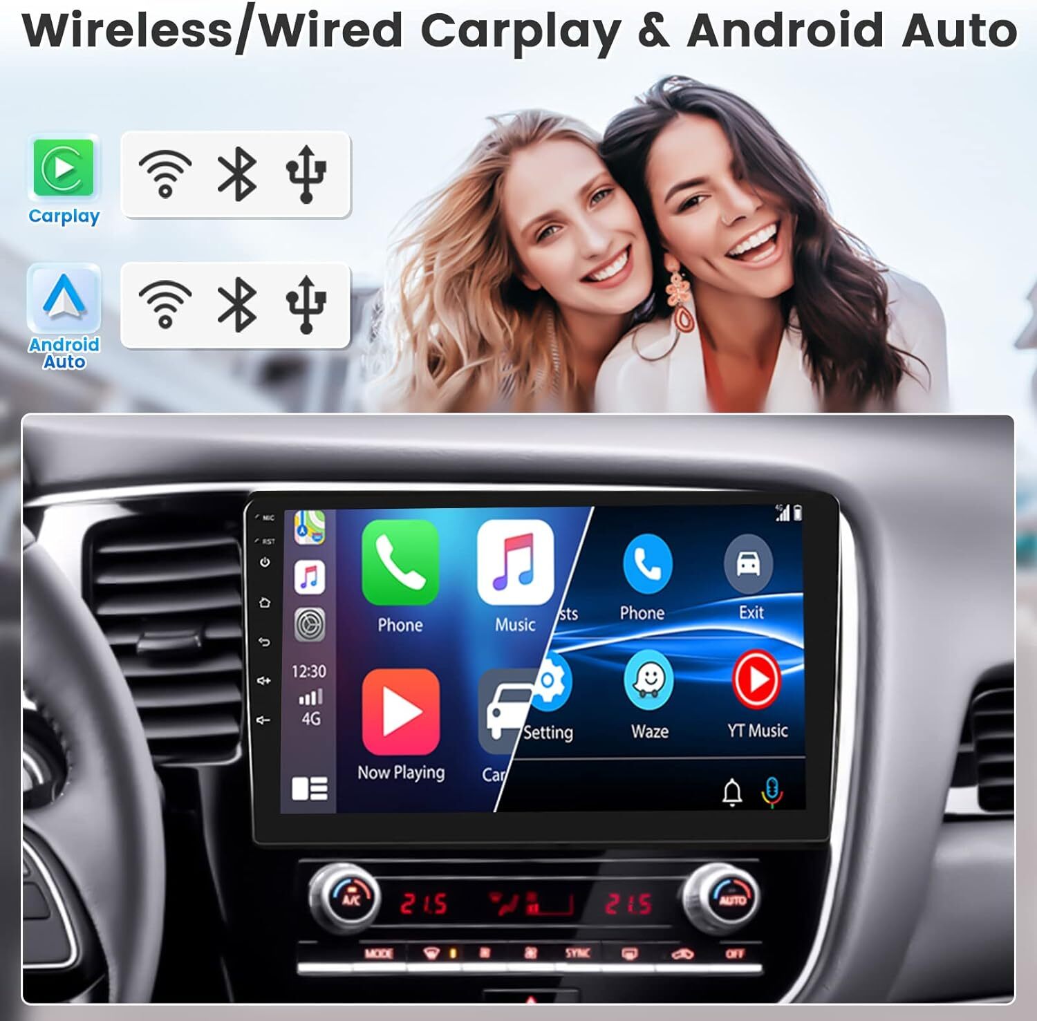 For Mitsubishi Outlander 2020-2022 Android 12 Carplay Car Stereo Radio ...