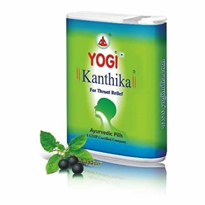 Yogi Kanthika 140 Pills For Throat Relief with (Pack of 2) Unisex, Free ...